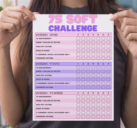 75 Soft Challenge Tracker 75 Soft Challenge Weight Loss Tracker