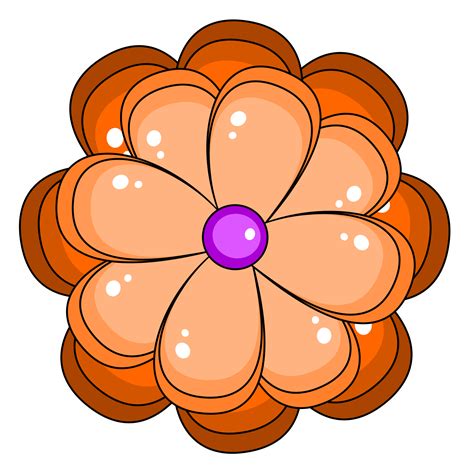 Orange Cute Flower 15078848 Png