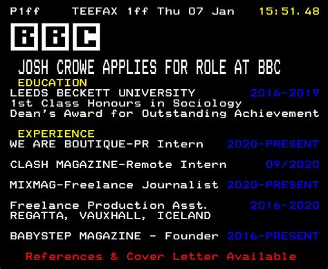 Josh Crowe On Linkedin Opentowork Bbc Mediaindustry Mediajobs 29 Comments