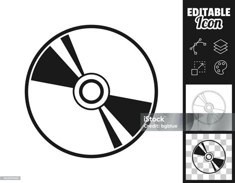 Cd 또는 Dvd 디자인 아이콘입니다 쉽게 편집 가능 콤팩트 디스크에 대한 스톡 벡터 아트 및 기타 이미지 콤팩트 디스크 디스크 개념 Istock