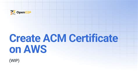 Create Acm Certificate On Aws Openg2p Docs