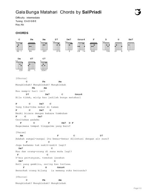 Gala Bunga Matahari Chords 1 Pdf