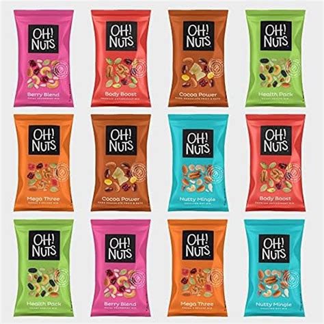 Oh Nuts 12 Individual Nuts And Seeds Healthy Variety Snack