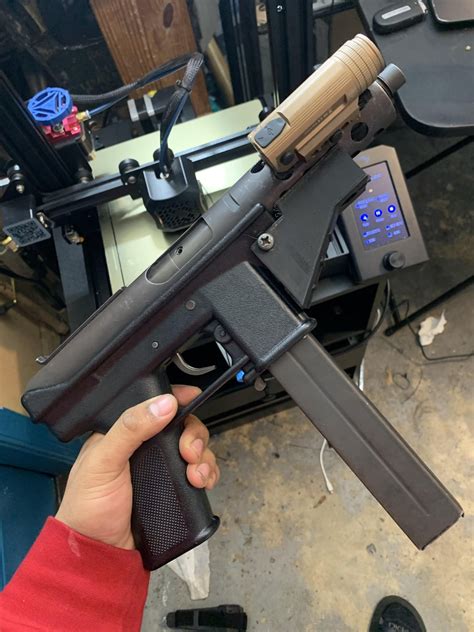 3d Printed Rail And Mp5 Angled Attachment R Tec9