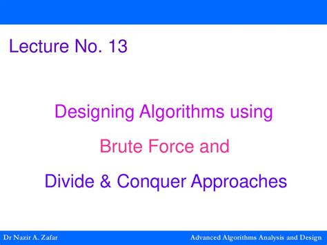 Advanced Algorithms Analysis And Design Ppt Download