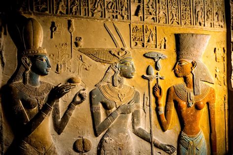 Premium Ai Image Pharaoh Seti I Is Seen In An Offering Scene In The Abydos Temple Standing In