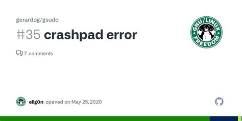 Crashpad Error · Issue 35 · Gerardoggsudo · Github