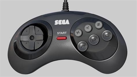 Mega Drive Genesis Controller 3d Model Turbosquid 2015426
