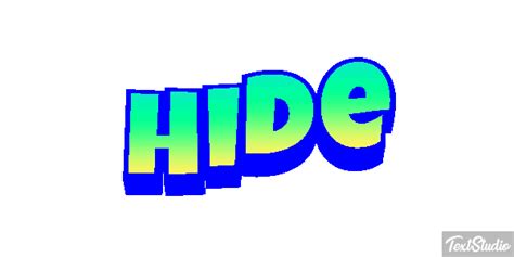 Hide Word Animated  Logo Designs