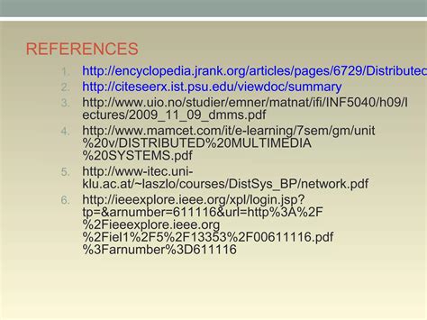 Distributed Multimedia Systemsdmms Ppt