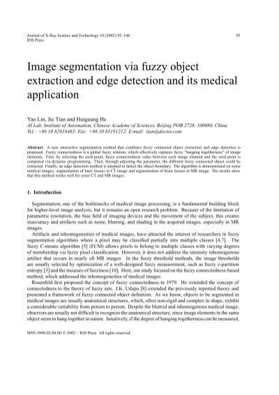 Image Segmentation Via Fuzzy Object Extraction And Edge Detection