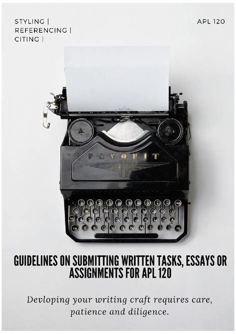 apl 120 refencing style citiation guide written tasks essays and