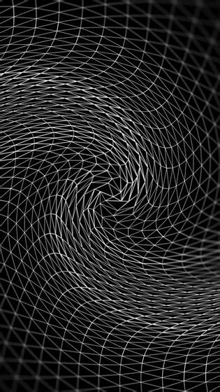 Waving Abstract Volume Texture In Endless Motion On Black Background Seamless Loop Distorted