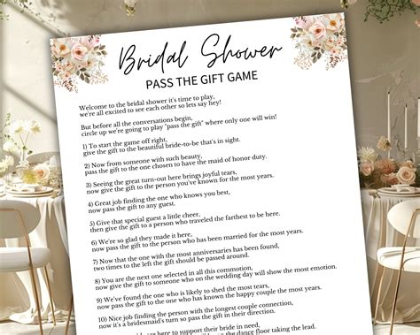 Bridal Shower Pass The T Game Printable Bridal Shower Find The