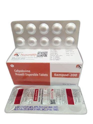 Sampod O Tab Cefpodoxime Proxetil Ofloxacin Tablets 200mg At Rs 2990 Box In Panchkula