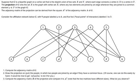 Solved Suppose That G Is A Bipartite Graph On A Vertex Set Chegg