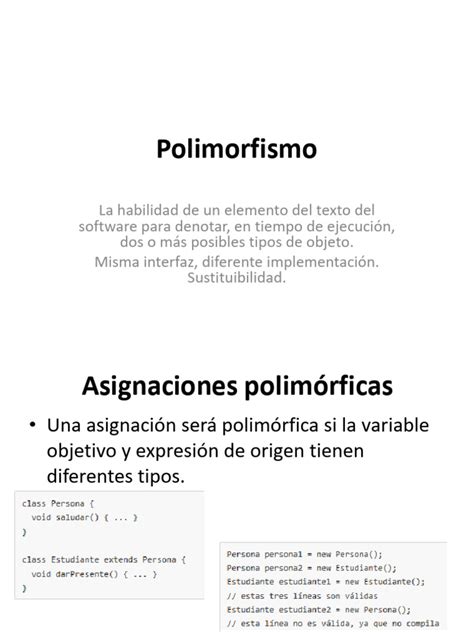 Polimorfismo 1 Pdf Objeto Informática C