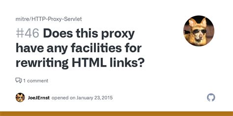 Does This Proxy Have Any Facilities For Rewriting Html Links · Issue