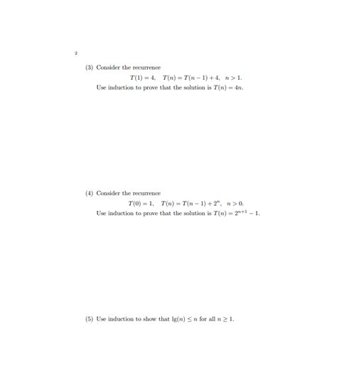 Solved 3 Consider The Recurrence T 1 4 T N M
