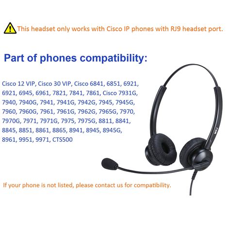 Amazon Com Cisco Headset For Office Phones Dual Ear Landline Headset