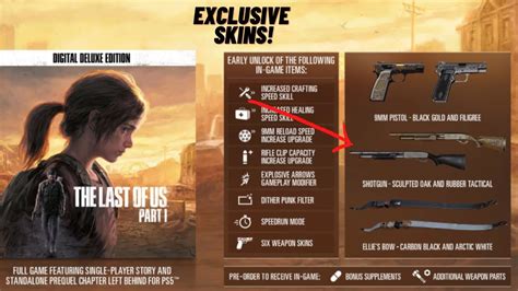 The Last Of Us Part 1 Deluxe Edition Weapon Skins Showcase Youtube