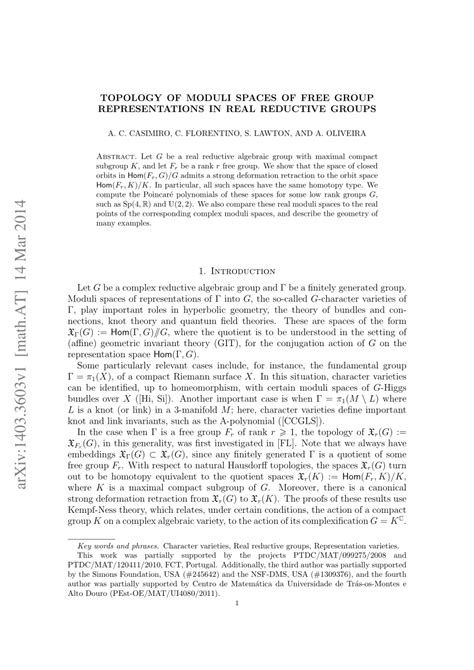 Pdf Topology Of Moduli Spaces Of Free Group Representations In Real Reductive Groups
