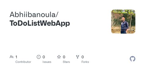 Github Abhiibanoula Todolistwebapp