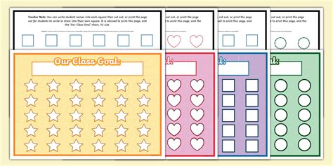Class Goal Charts Editable