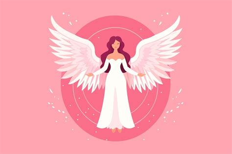 Premium Vector Beautiful Fairy With An Angelic Aura Illustration