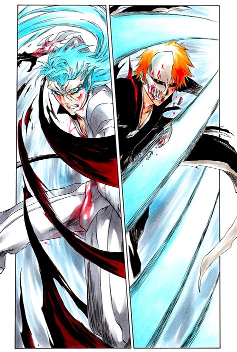 Kurosaki Ichigo And Grimmjow Jaegerjaquez Bleach Drawn By Ken Ichi Ken1ro U Danbooru