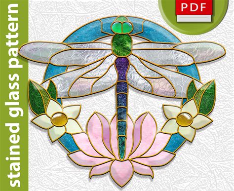 Stained Glass Dragonfly Pattern