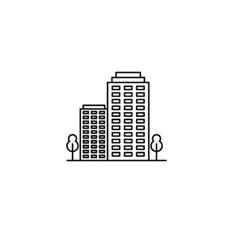 Premium Vector Tall Buildings Icon Set City Corporate District Vector