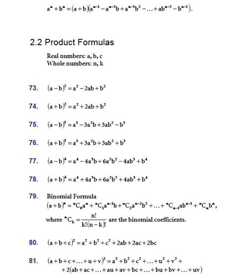 Algebraic Formula