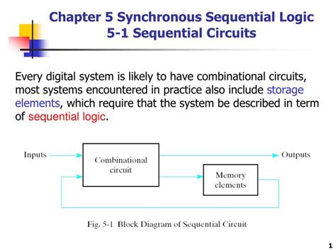 ppt chapter 5 synchronous sequential logic 5 1 sequential circuits