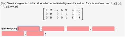 augmented matrix