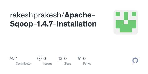 Github Rakeshprakeshapache Sqoop 147 Installation