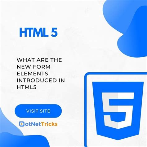 what are the new form elements introduced in html5 dotnettricks artofit