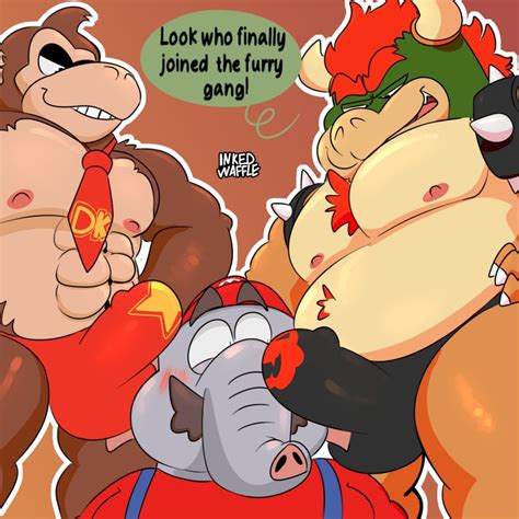 Rule 34 11 3boys Anthro Ape Barazoku Bowser Chest Tuft Clothing