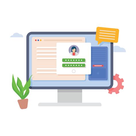 Computer Account Login And Password Form Page Sign In To Account User Authorization Login Page