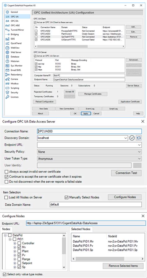 Opc Ua Client And Server Datahub