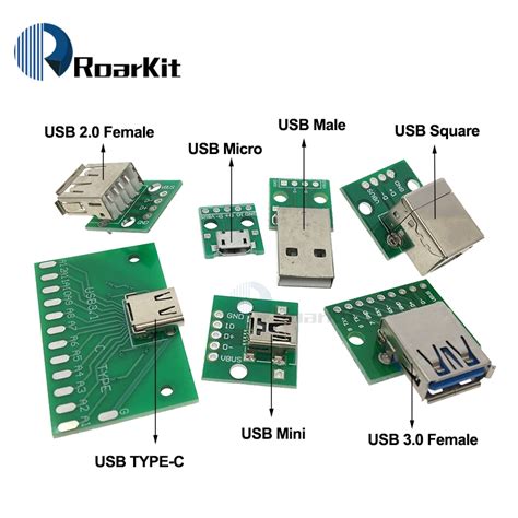 Bảng Mạch Chuyển Đổi Đầu Cắm USB MINI MICRO USB Sang DIP mm pin Female Type C USB