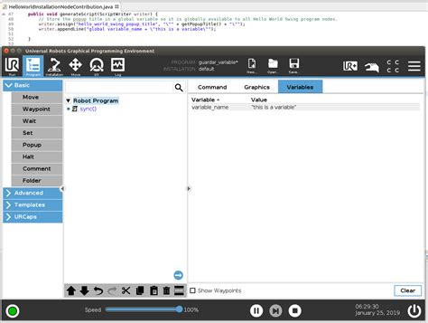 Get Information From A Global Variable Create By Urscript Robot