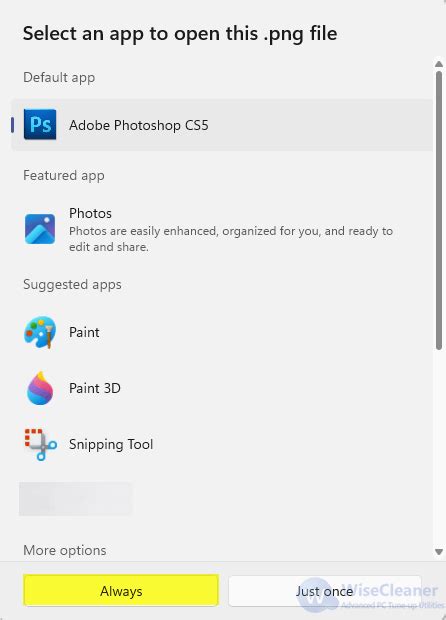 Set A Default For A Certain File Type In Windows