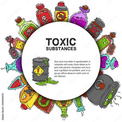 Chemical Bottle With Steamy Toxic Poisonous Solution Stock Clipart 3769906