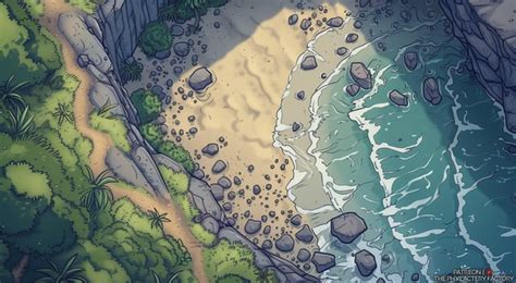 Coastal Random Encounter Battle Map R Dndmaps