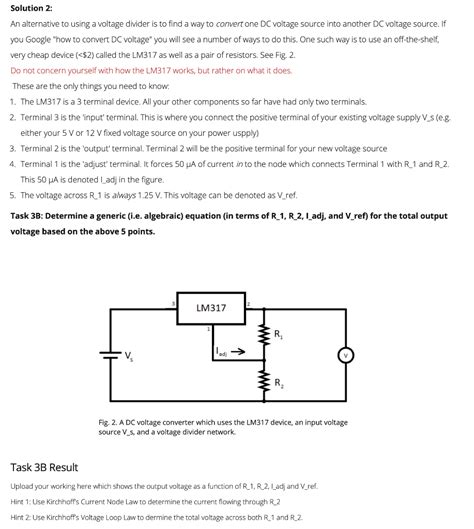 Solved Solution 2 An Alternative To Using A Voltage Divider Chegg Com