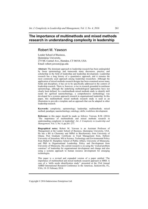 Pdf The Importance Of Multimethods And Mixed Methods Research In
