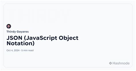 Json Javascript Object Notation