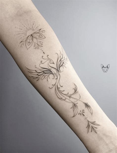 Unique Phoenix Tattoo Designs For Female Forearm Bold Symbolism And Elegant Artistry