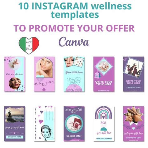 Wellness Instagram Story Templates Editable On Canva Etsy